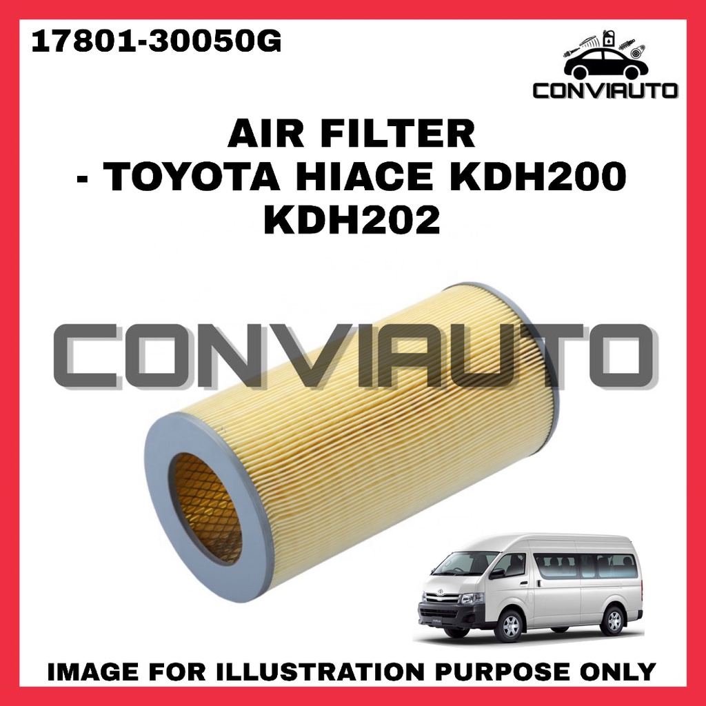 TOYOTA HIACE KDH200 KDH202 AIR FILTER OEM (17801-30050) l CONVIAUTO ...