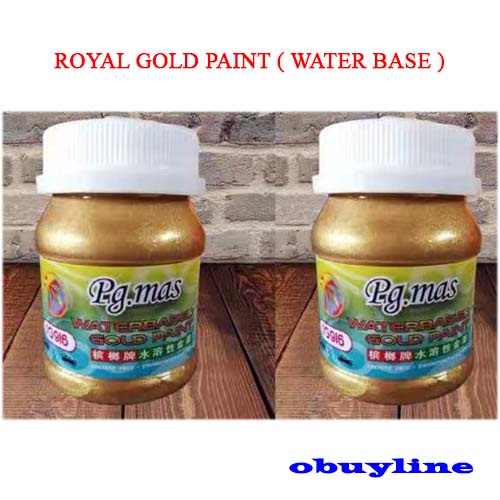 ROYAL GOLD PAINT (WATER BASE) / Royel Metallic Acrylic Gold Color ...