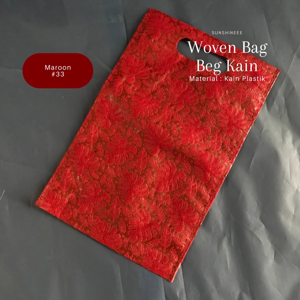 10pcs : Beg Goodies Kawin Woven Bag | Beg Jajan Sesuai isi air kotak 1L ...