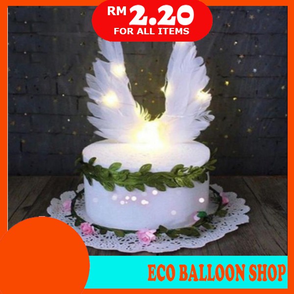 [READY STOCK] 1PACK ANGEL WING CAKE TOPPER SAYAP CAKE TOPPERS WINGS ...