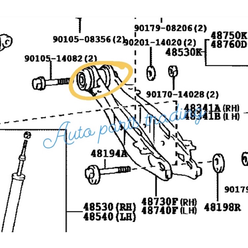 LEXUS GS300 TOYOTA ARISTO JZS160 REAR LOWER ARM BUSH JAPAN | Shopee ...