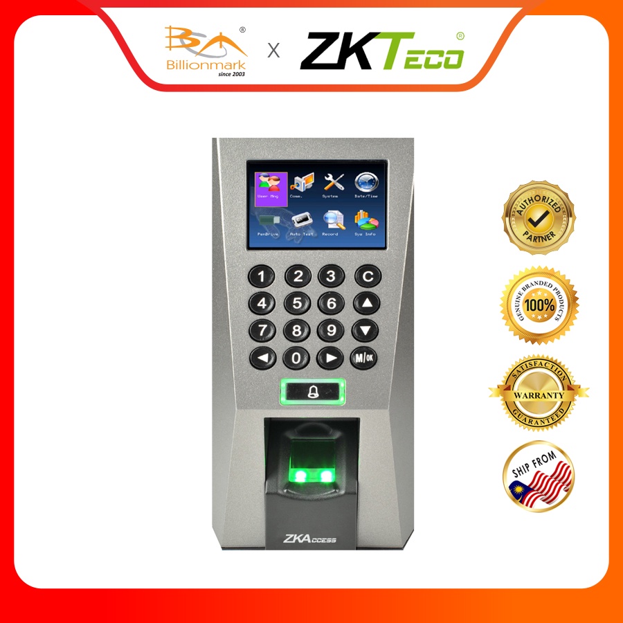 ZKTeco F18/ID or F18/MF 2.4 inch TFT-LCD Screen | Billionmark | Shopee ...