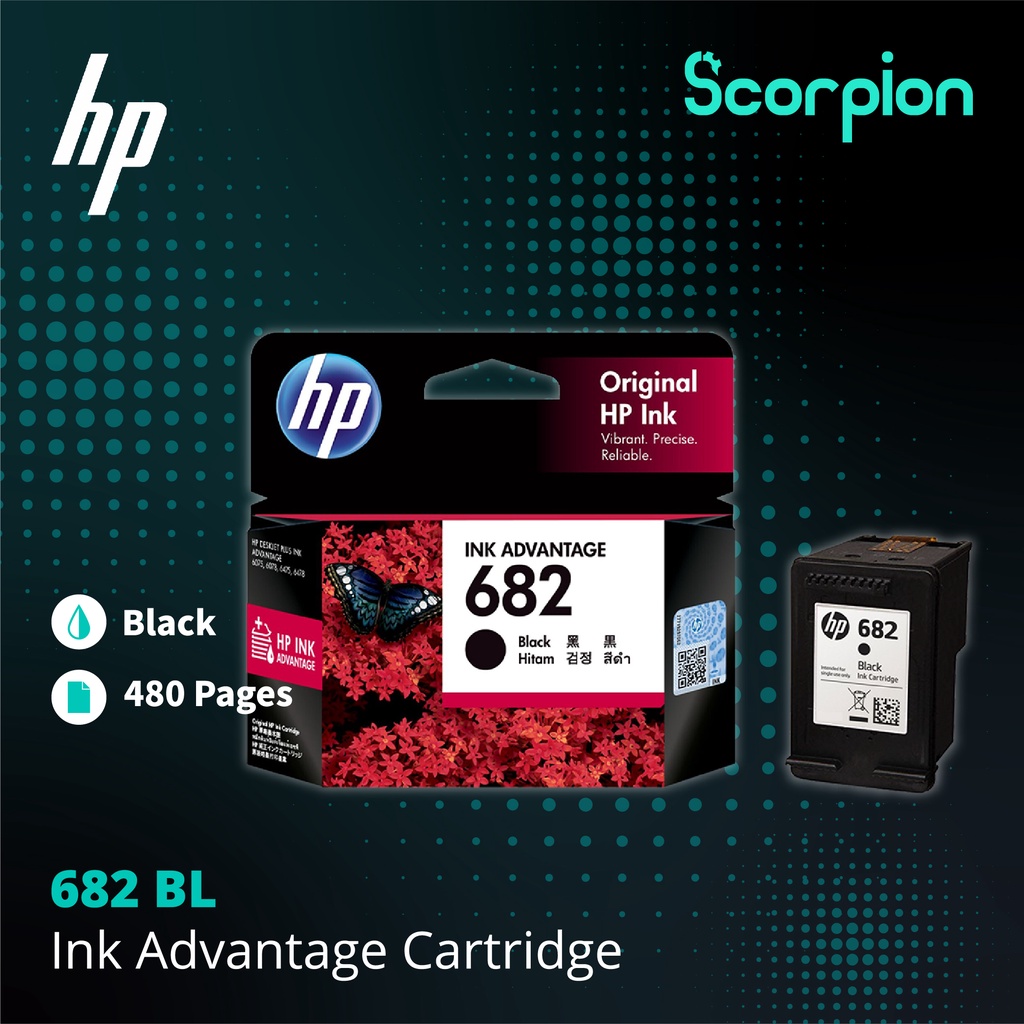 HP 682 Original Ink Advantage Cartridge | Shopee Malaysia