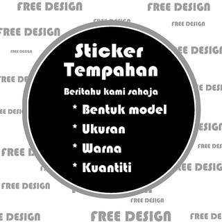 CUSTOM MADE STICKER STICKER POTONG STICKER PRINTING / CS001 | Shopee ...