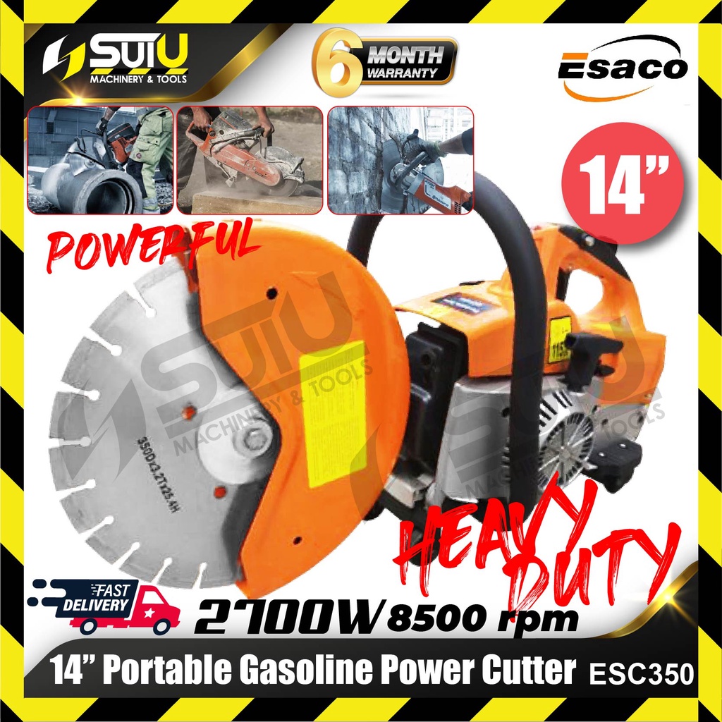 ESACO ESC350 / ESF350 14" 2-Stroke Portable Power Cutter 2700W 8500RPM ...