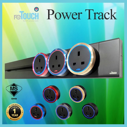 reTouch Power Track and Power Track Socket, Flat Pin / Universal / USB ...