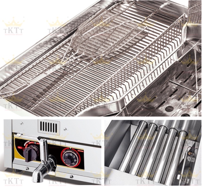 TKTT 17L Taiwan LPG Gas Deep Fryer Commercial Automatic Western ...
