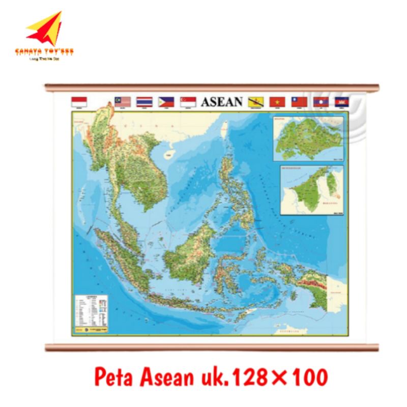 Asean Map (Frame + Hanging) | Shopee Malaysia
