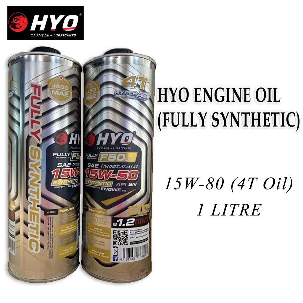 100% 0riginal HYO Engine Oil Fully Synthetic 15W-50 Motorcycle 4T Oil ...
