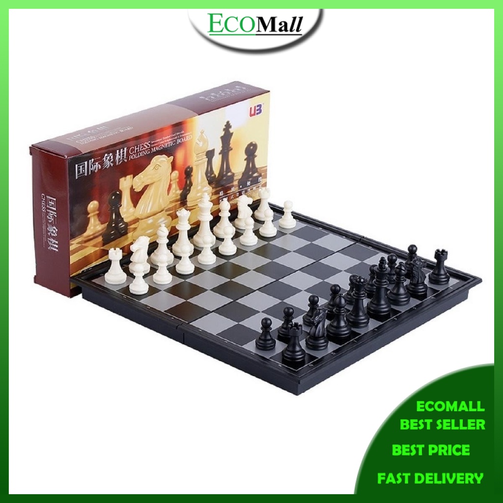 New High Quality Magnetic Folding International Chess Board set Catur ...