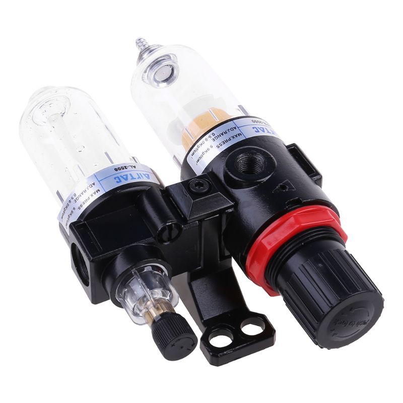 SUN G1/4'' In line Air Compressor Filter Regulator Gauge Trap Oil Water ...