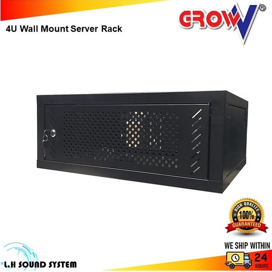 GROW 4U Wall Mount Server Rack with 4 Gang Extension Cable | Shopee ...
