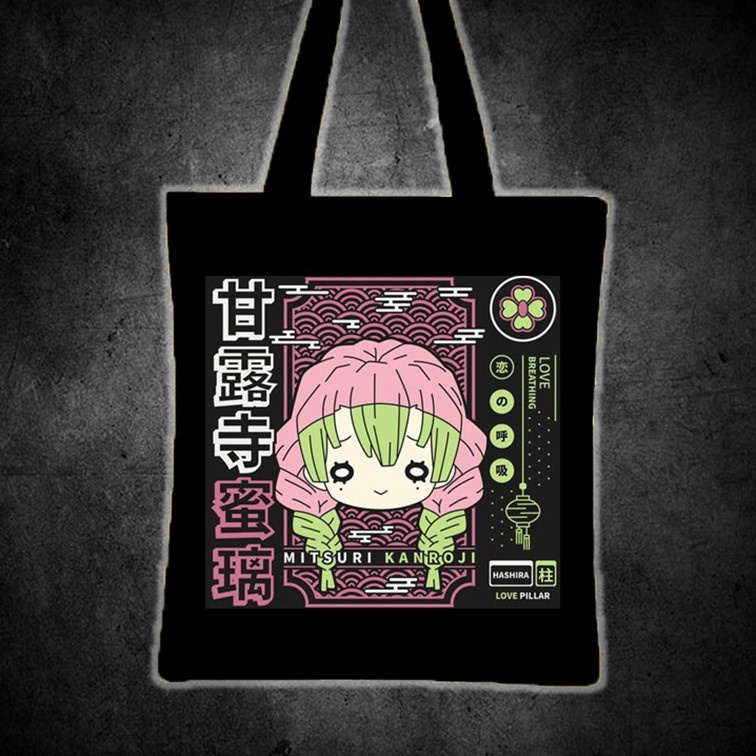 DEMON SLAYER MITSURI KANROJI Printed tote bag canvas | Shopee Malaysia