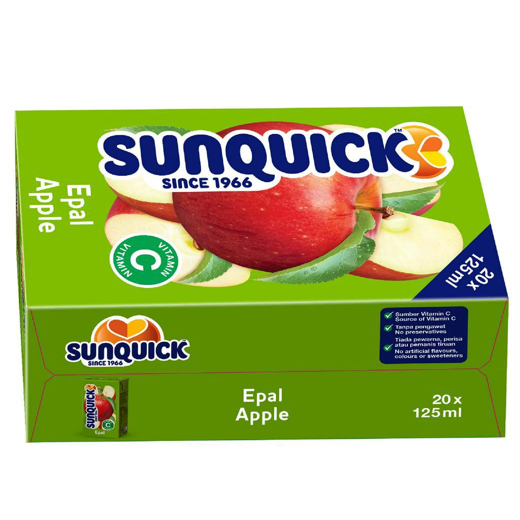 Sunquick Fruit Drink - Apple (20 Loose Packs x 125ml) | Shopee Malaysia