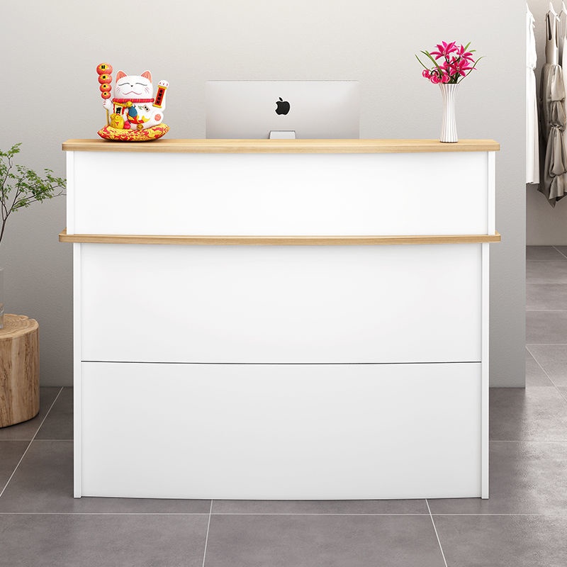 ∋┋ Curved Cashier Counter Bar Table Welcome Table Simple Modern ...
