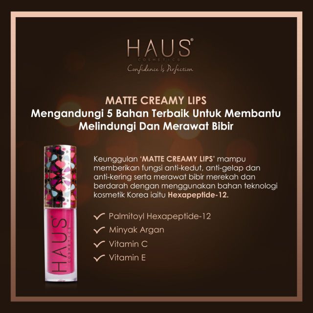 Haus Matte Creamy Lips | Shopee Malaysia