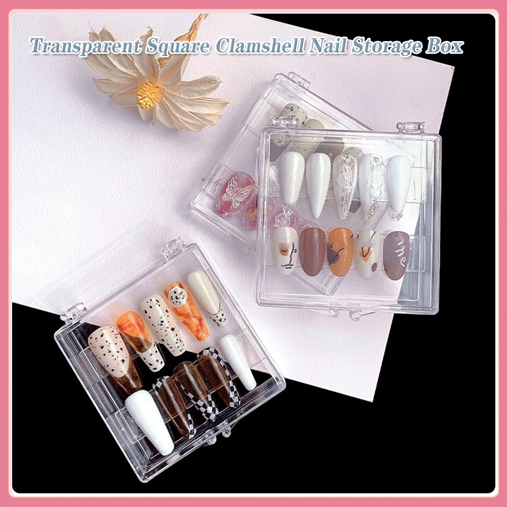 1Pcs False Nail Storage Box Nail Tips Display Container Transparent ...