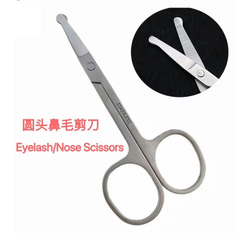 Nose Hair Scissors Cut Trimmers Small Eyebrow Manicure Round Head ...