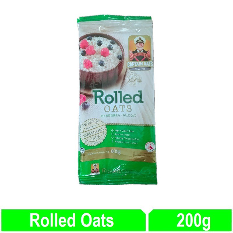 Captain Oats - Rolled Oats 200g | Shopee Malaysia