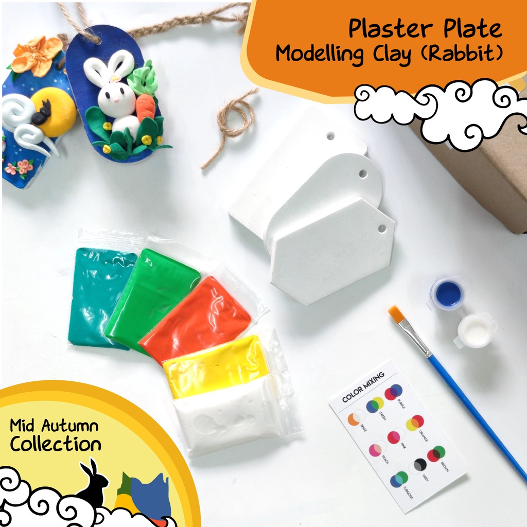 Mid Autumn Collection - Plaster Plate Modelling Clay (Rabbit) | Shopee ...