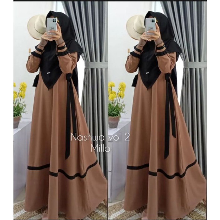 Itycrape ori Material. gamis set hijab syari/gamis hijab/gamis 2022 ...