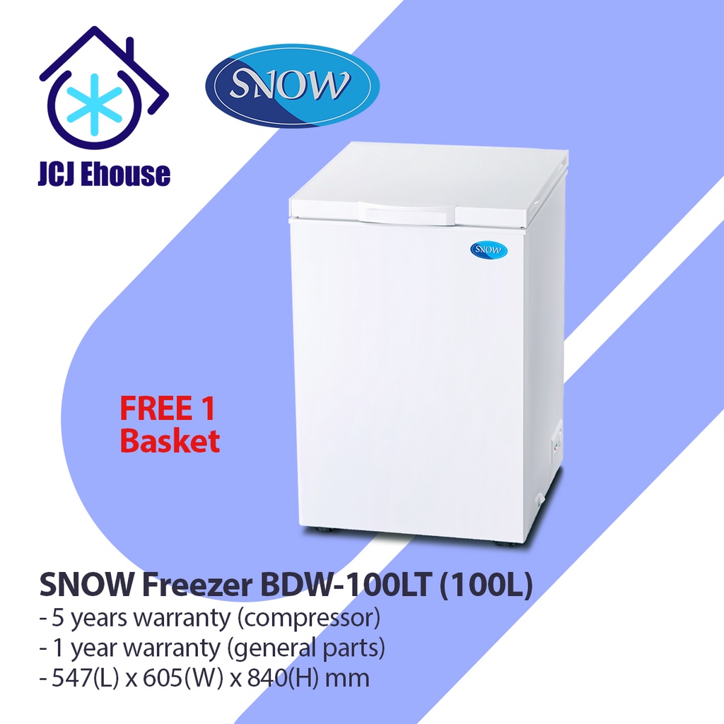 SNOW FREEZER / SNOW LIFTING LID CHEST FREEZER BDW-100 - 100L | Shopee ...