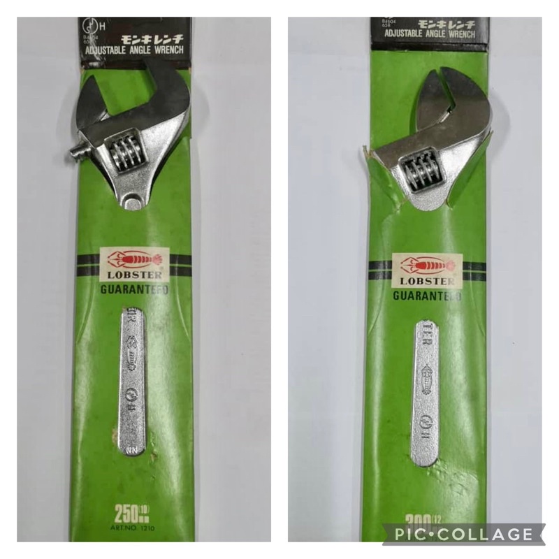 LOBSTER Brand Original Adjustable Angle Wrench 250 mm 300mm 10" 12 ...