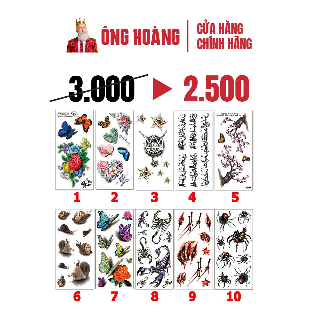 3D tattoo stickers waterproof many colors, cool motifs | Shopee Malaysia