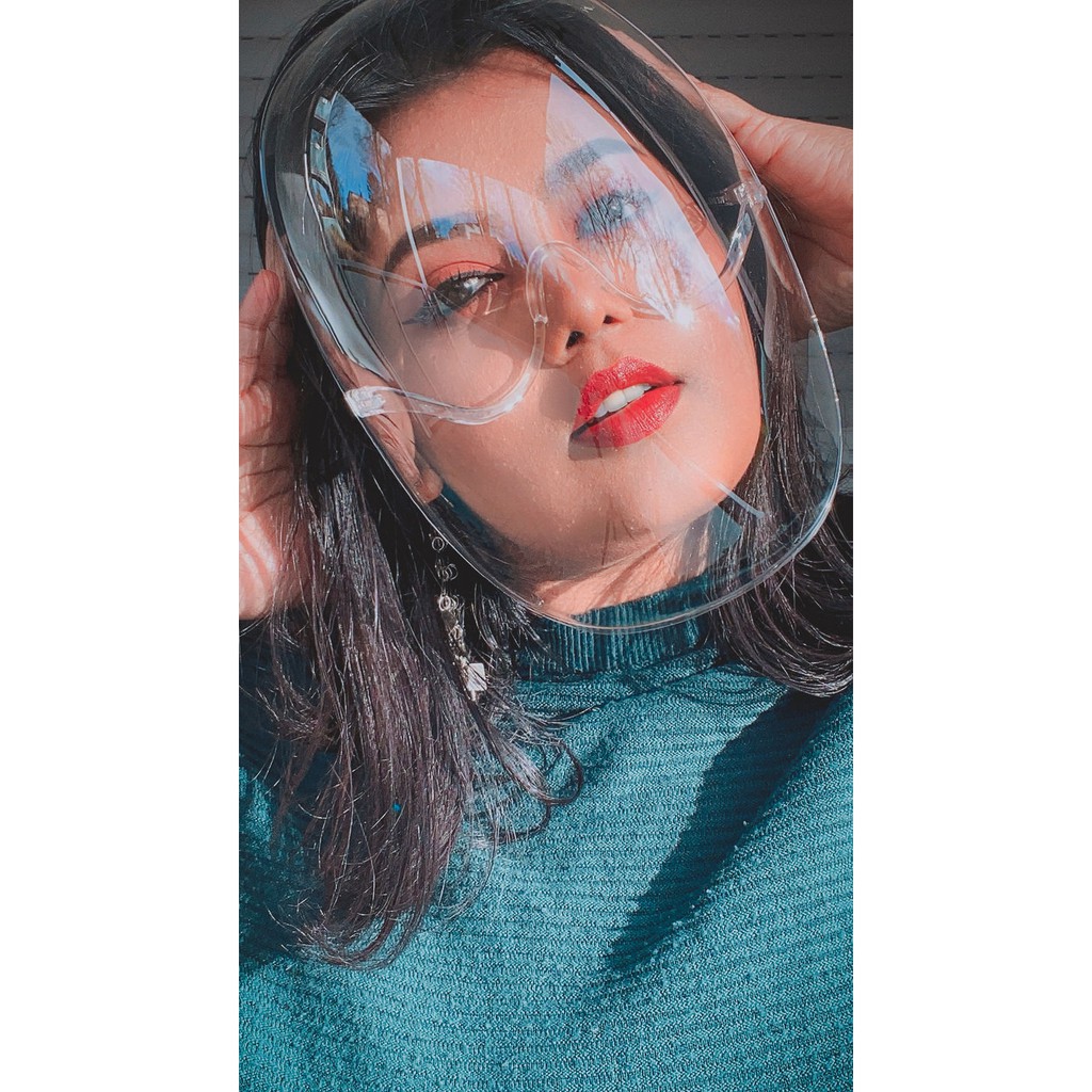 🔥READY STOCK🔥 full face shield transparent face mask Oversize Face ...