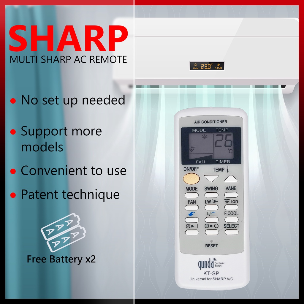 Replacement Sharp Air Cond Remote Control Ion Aircon with FREE ...