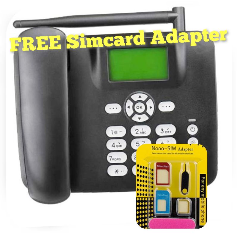 Telefon Rumah Guna Simkad, Portable Wireless GSM Desktop Mobile ...