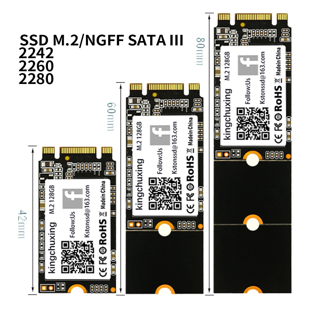 Kingchuxing M.2 SSD M2 NGFF Interface 2242 2280 Internal Solid State Drive Hard Disk HDD 1TB ...