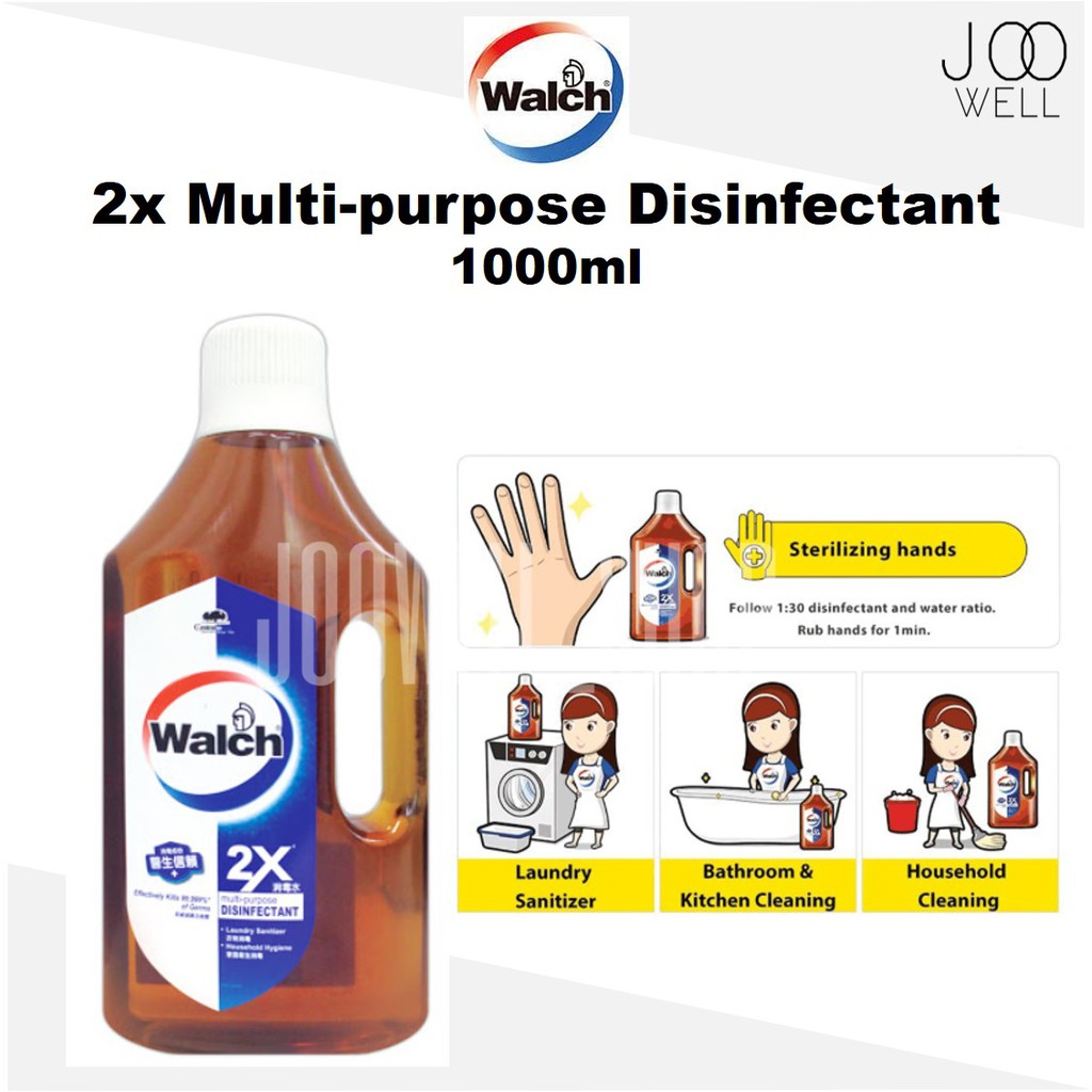 Walch 2x Multi-purpose Disinfectant 1000ml / 1L | Shopee Malaysia