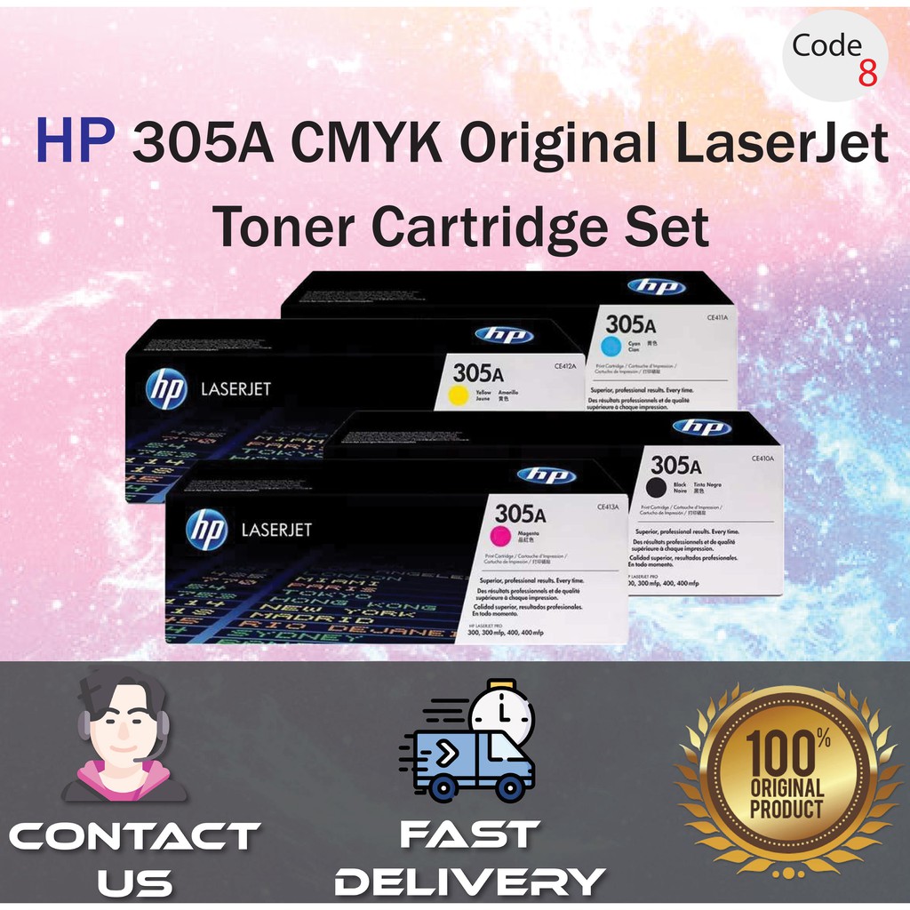 HP 305A CMYK Original LaserJet Toner Cartridge Set | Shopee Malaysia