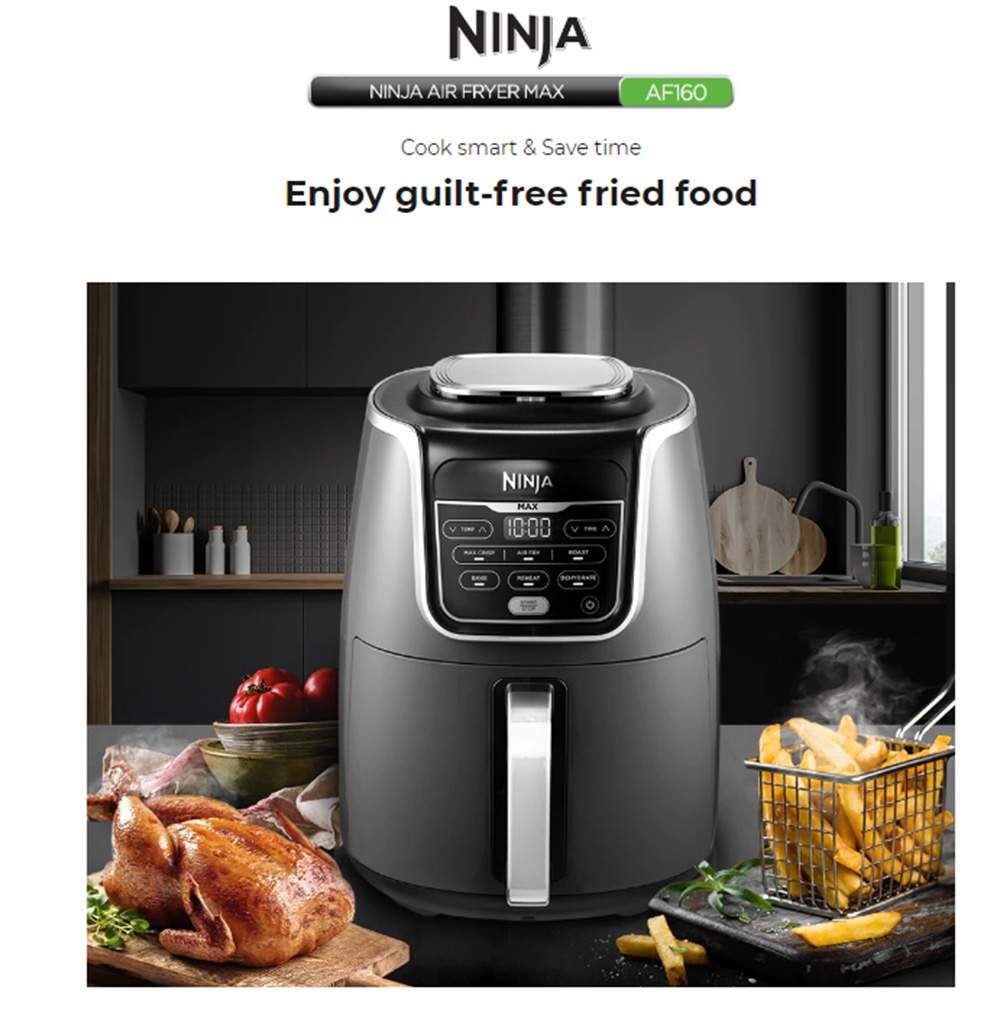 Ninja AF160 5.2L 1750W Air Fryer Max | ESH | Shopee Malaysia