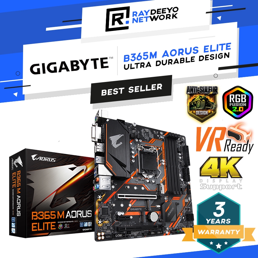 Gigabyte B365M M AORUS ELITE Motherboard [LGA1151, Matx] | Shopee Malaysia