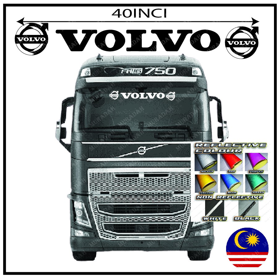 [READYSTOCK]Volvo Lorry Truck Windscreen Sticker Decal Cab Window Glass ...