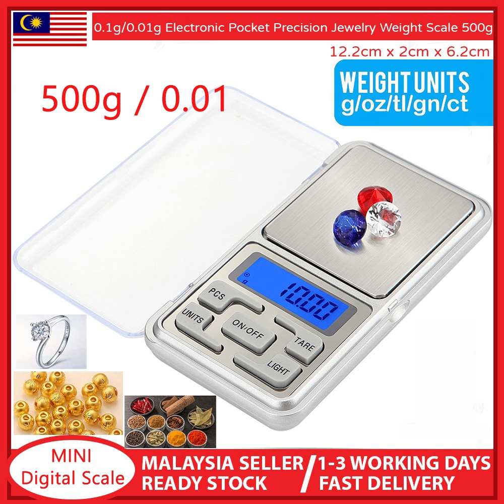 【500gx0.01】Mini Digital Scale High Precision Portable Electronic Scale ...