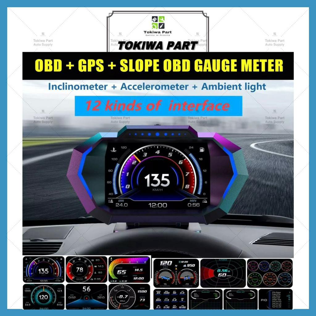 Version Terbaru Akira P24 GPS Car OBD OBD2 Meter Digital Scanner ...