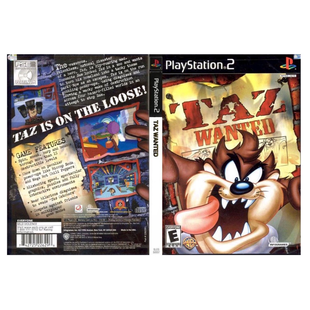 🔥PS2 CD DVD Games🔥 Taz Wanted (CD Game) | Shopee Malaysia