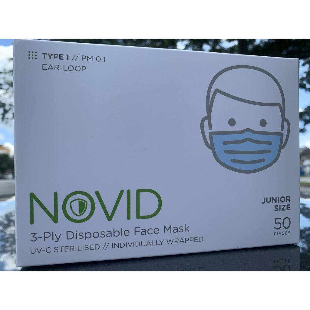 READY STOCK!!! NOVID 3PLY KIDS FACE MASK 50 PCS per Box! BFE & PFE ≥95% ...
