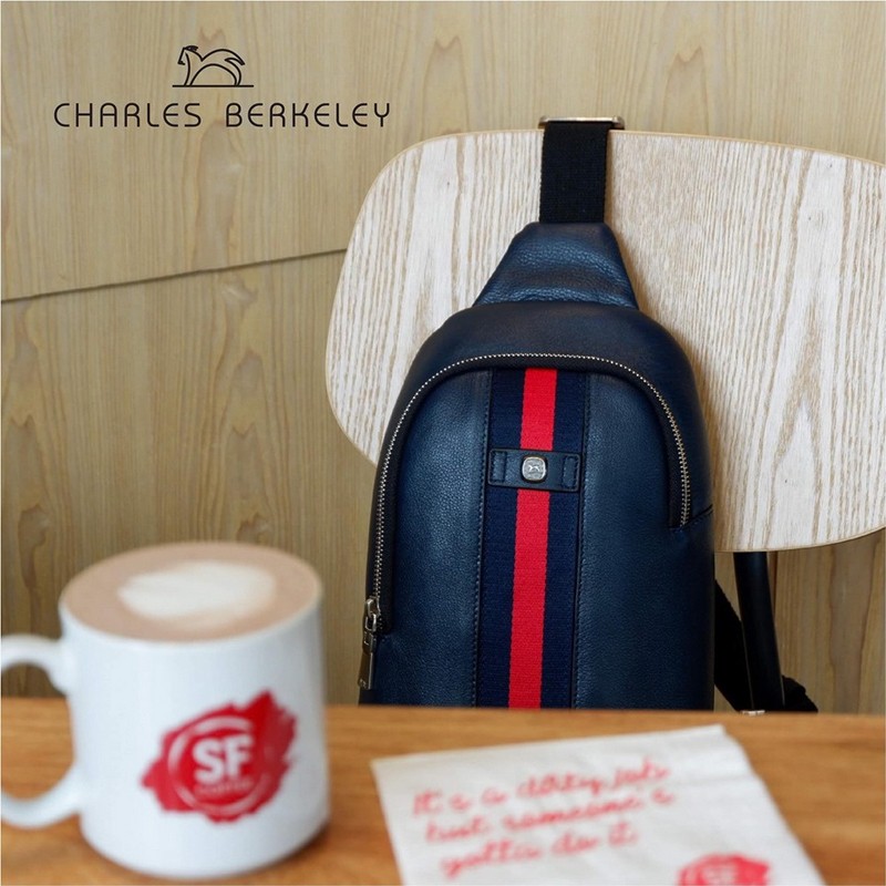 Charles Berkeley BURLINGTON British Style Men's Chest Bag Crossbody Bag ...