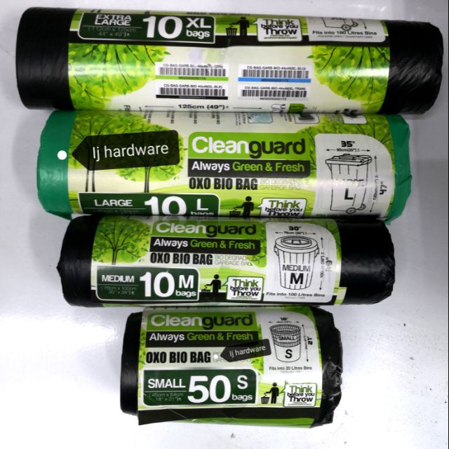 Cleanguard Bio Degradable Garbage Bag S/M/L/XL | Shopee Malaysia