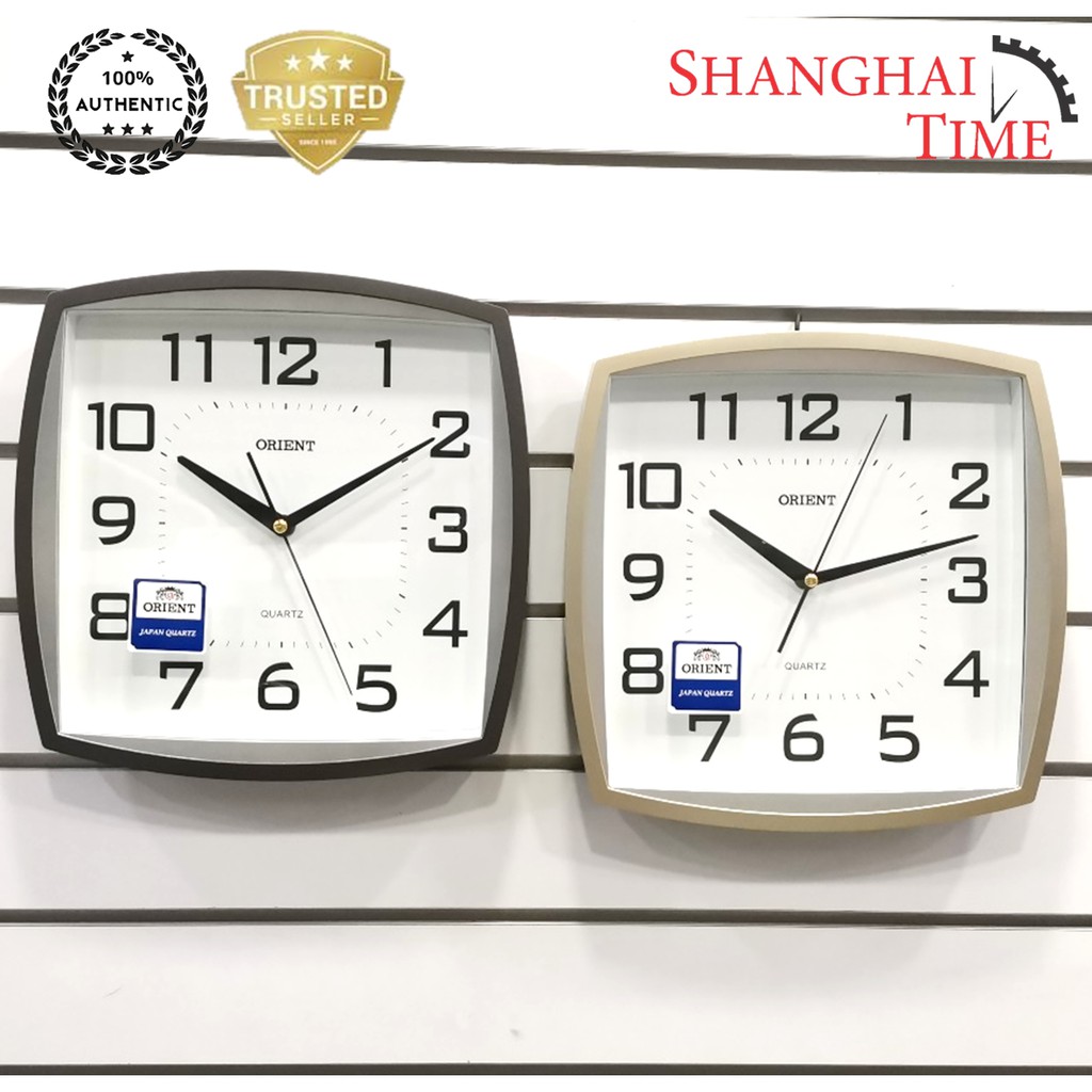 Orient Square Clock Wall Clock Jam Dinding Empat Segi Japan movement ...