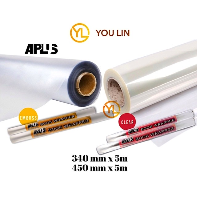 APLUS Book Wrapper Quality PVC Pembalut Buku PVC Berkualiti - 340mm ...