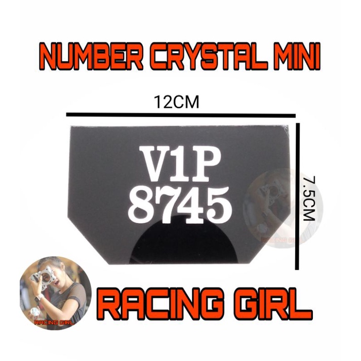 CRYSTAL MINI NUMBER PLATE / NOMBOR PLAT MOTOR | Shopee Malaysia
