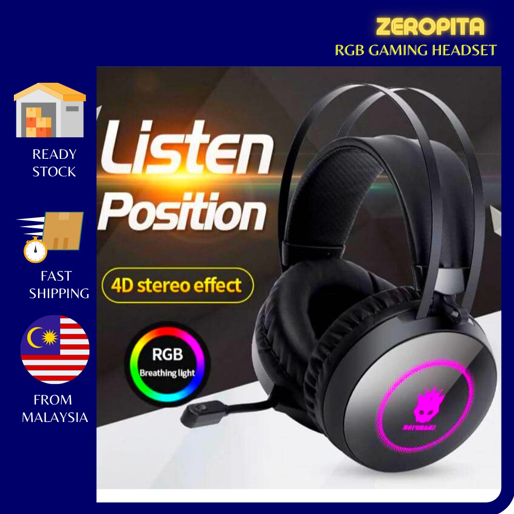 🔥 READY STOCK 🔥7.1 Gaming Headset bass 3.5mm Wired LED Headset RGB ...