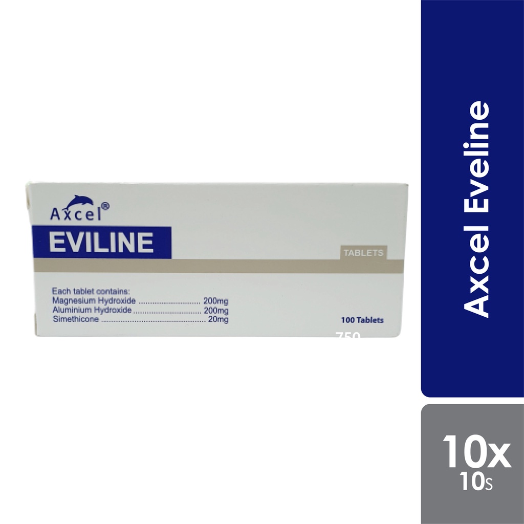 Axcel Eviline Forte Suspension 100mL / Tablet 10's / 100's | Shopee ...
