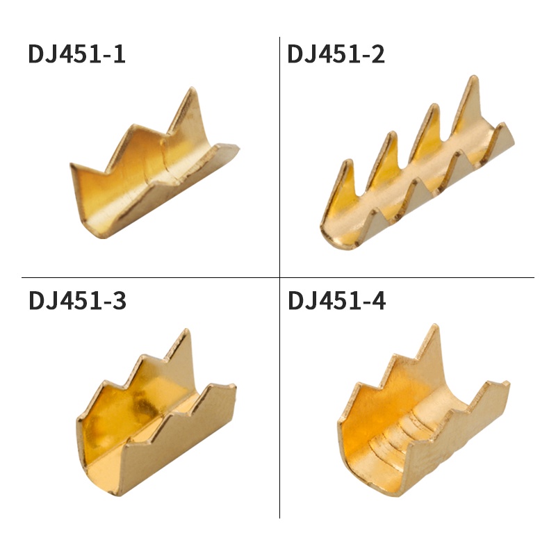 100pcs/lot 451-1/2/3/4 U-shaped terminal tab cold inserts connectors ...