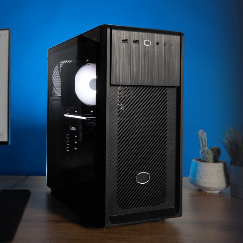 Cooler MASTER ELITE 500 MID TOWER TEMPERED GLASS PC CASE GAMING CHASSIS ...